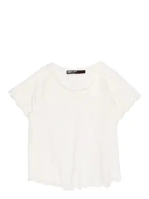 Bimba Y Lola Rolled-trim T-shirt - White