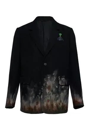 DOUBLET Mud-printed Blazer - Black