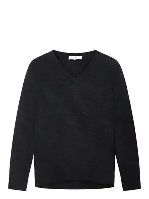 Tibi V-neck Long Sleeve Sweater - Grey