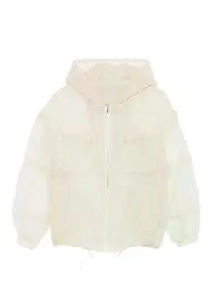 SYSTEM Hooded Zip-up Jacket - Neutrals