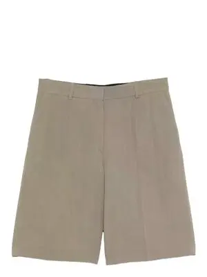 TOTEME Wide Leg Fluid Shorts - Brown