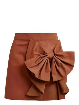 Essentiel Antwerp Bow-detail A-line Skirt - Brown