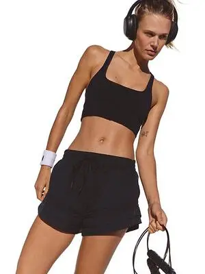 Free People Check It Out Shorts - Black