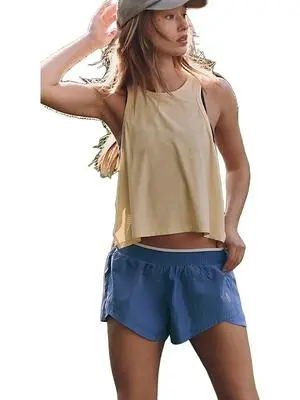 Free People On The Go Run Shorts - Light Cobalt