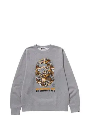 A BATHING APE X Grip Swany Crewneck Sweatshirt - Gray