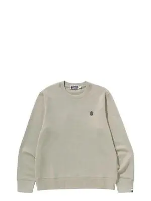 A BATHING APE One Point Crewneck Sweatshirt - Beige