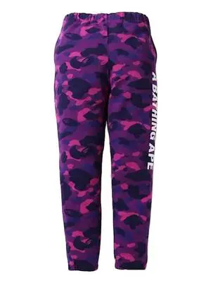 A BATHING APE Camo Sweat Pants - Purple
