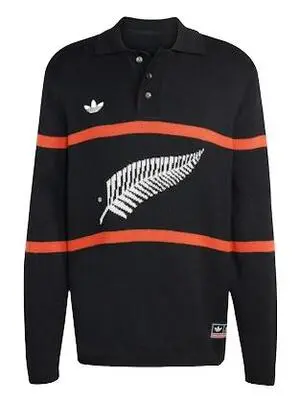 Adidas All Blacks Knitted Polo Shirt - Black Black