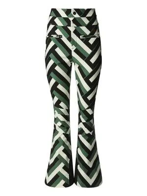 Perfect Moment High-waist Aurora Flare Ski Pant - Waffle-green