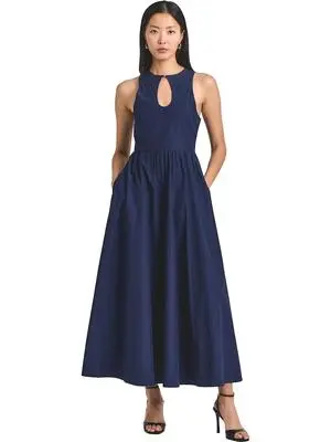 Derek Lam 10 Crosby Melodie Cotton Poly Dress - Navy