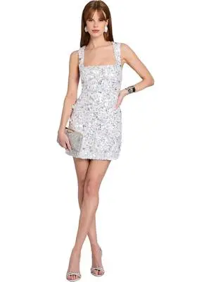 Retrofete Sadlyn Sequin Mini Dress - White