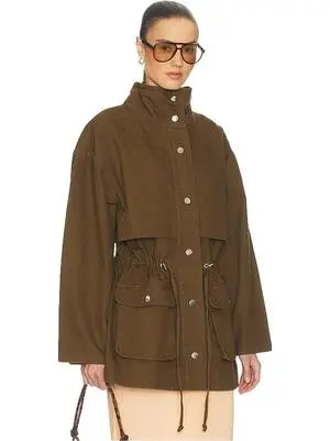 HELSA Garment Washed Utility Jacket - Army