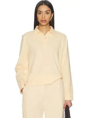 LESET Long Sleeve Polo - Lemon