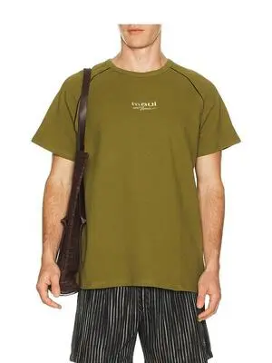 MAUI AND SONS Pique Front Short Sleeve Tee In . Also - Green