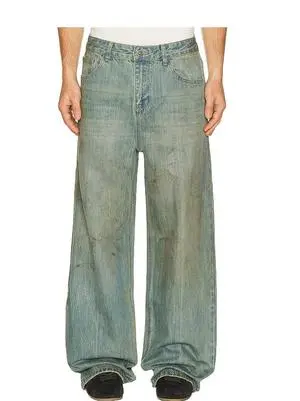 FOUND Lacy Baggy Jeans - Blue