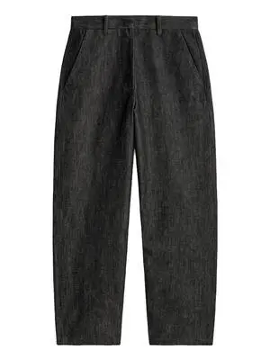 Cos Relaxed-fit Wide-leg Denim Pants - Black