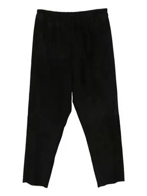 RUNDHOLZ Elasticated-waist Leather Trousers - Black