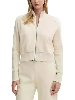 Pinko Zip-up Sweat Jacket - Neutrals