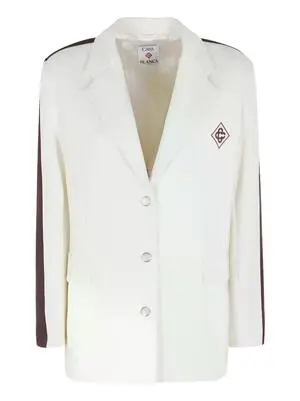 Casablanca Striped Blazer - White