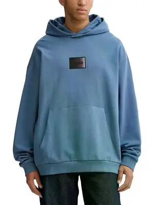Hugo Hooded Pullover With Patch - Blue