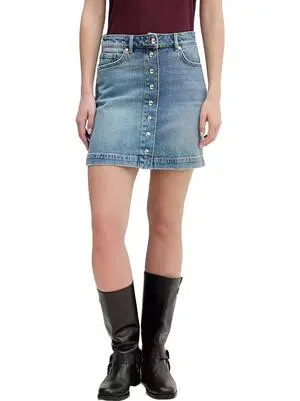 Hugo Buttoned Denim Mini Skirt - Blue
