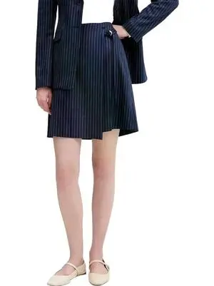 Hugo Rabisu Pinstriped Mini Skirt - Blue