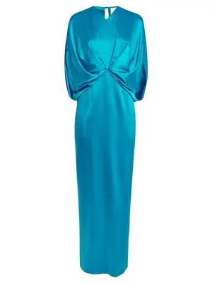 ROKSANDA Silk Rani Maxi Dress - Blue