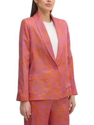 LA PETITE FRANÇAISE Leaf-Print Blazer
