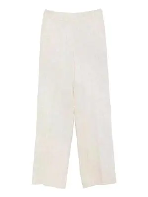 VIA MASINI 80 Wide-leg Trousers - Neutrals