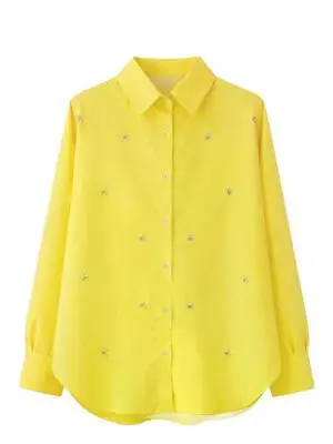 A PAPER KID Embellished Shirt - Yellow