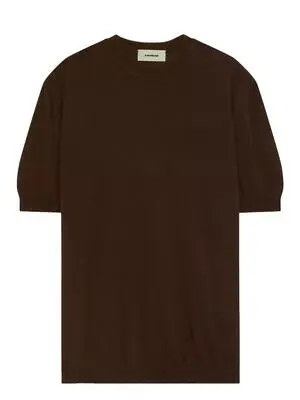 A PAPER KID Knitted T-shirt - Brown