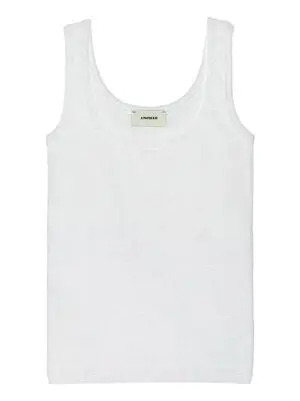 A PAPER KID Ribbed Tank Top - White