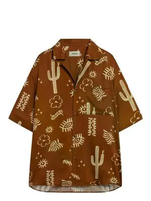 A PAPER KID Cactus Pattern Shirt