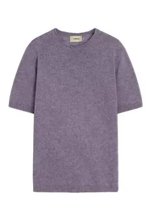 A PAPER KID Knitted T-shirt - Purple