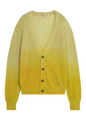 A PAPER KID Openwork Knit Cardigan - Yellow