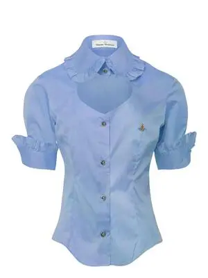 VIVIENNE WESTWOOD Ruffled Cut-out Shirt - Blue