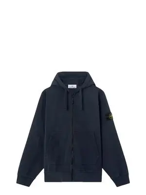 Stone Island Zip-up Hoodie - Blue