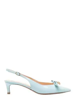 Roberto Festa Bow-detail Pointed-toe Pumps - Blue