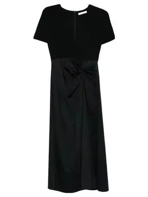 Max Mara Knot Velvet Dress - Black