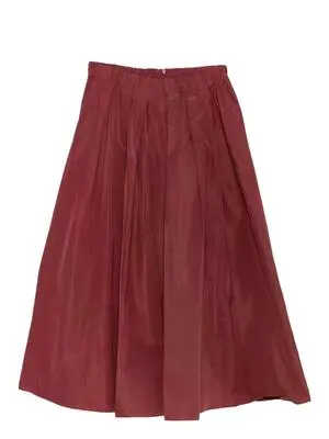 Max Mara Pleated Skirt - Red