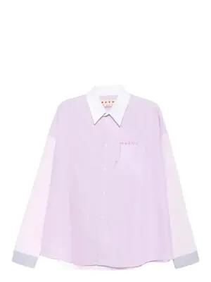 Marni Colour-block Pocket Shirt - Purple