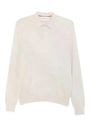 Eric Bompard Long-sleeved Polo Shirt - Neutrals
