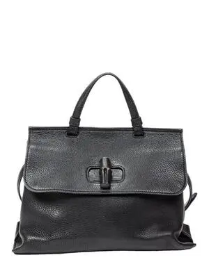 Gucci Medium Daily Bamboo Handbag - Black