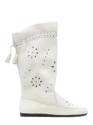 Isabel Marant Étoile Welky Cut-out Tassel-detail Boots - Grey