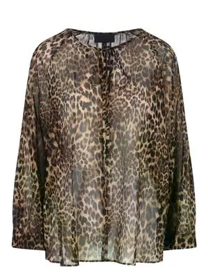 NILI LOTAN Leopard-print Blouse - Neutrals