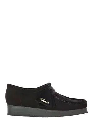 Clarks Wallabee Suede Boat Shoes - Black