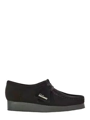 Clarks Wallabee Suede Boat Shoes - Black