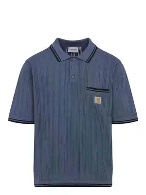 Carhartt Work In Progress Ramsey Striped Pocket Polo Shirt - Blue