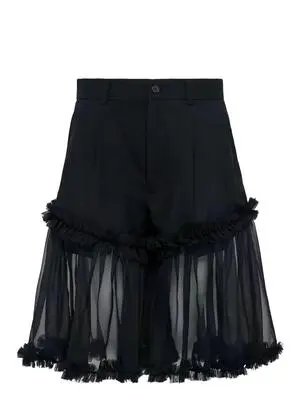 Noir Kei Ninomiya Ruffled Shorts - Black
