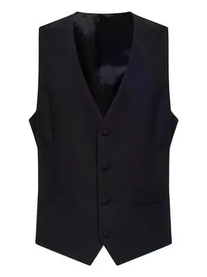 LARDINI Wool Waistcoat - Black